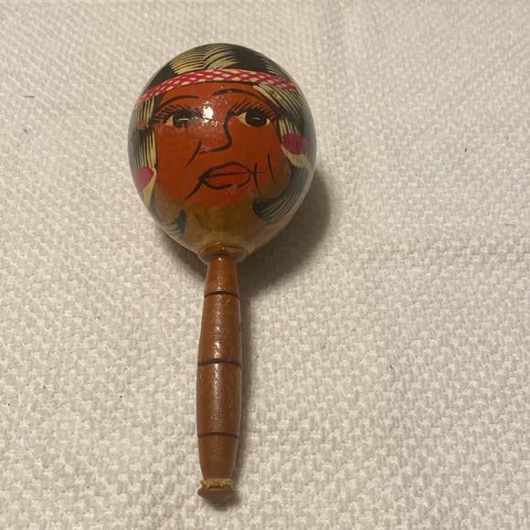 Art | Vintage Maraca Shaker Hand Painted Face Folk Art Venezuala ...